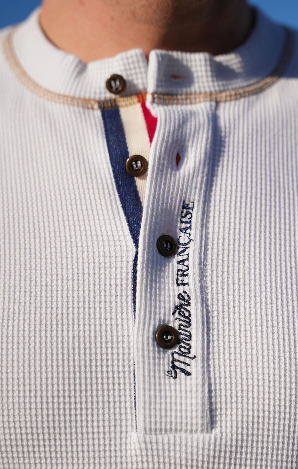 Tee-shirt col tunisien homme | Mode Homme | La Marinière Française