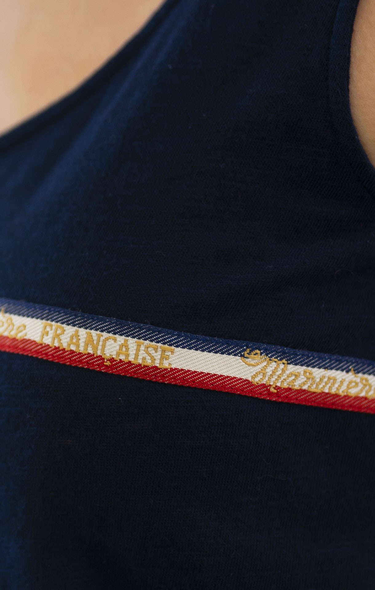 Débardeur marine Femme | Style casual | La Marinière Française